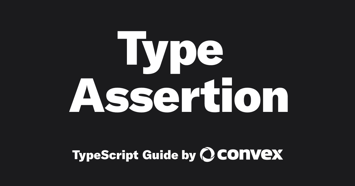 Type Assertion | TypeScript Guide by Convex